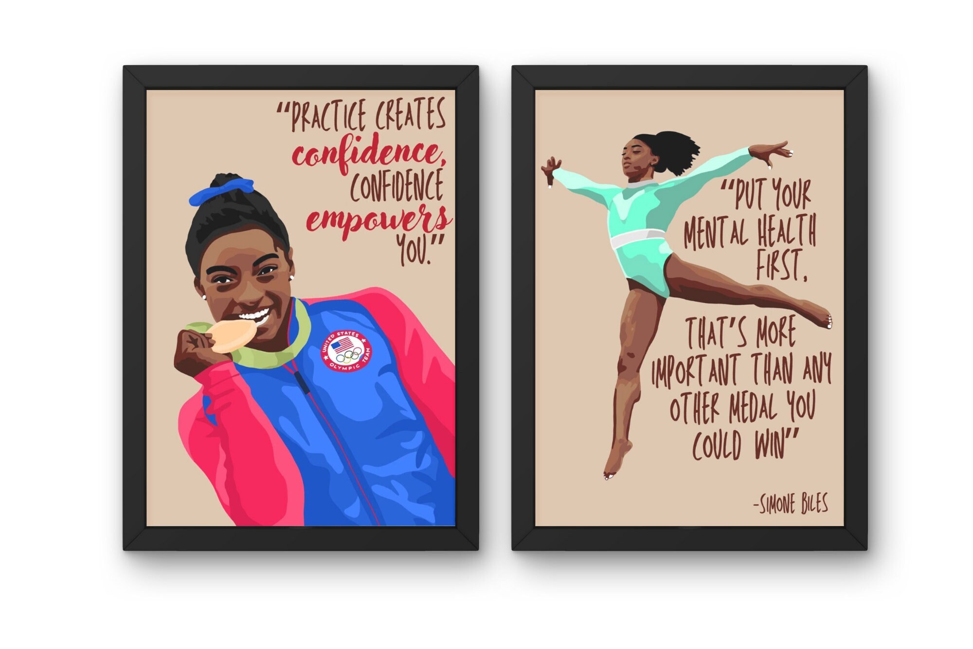Simone Biles Posters Combo/ Set of 2 Simone Biles Digital Downloadable ...