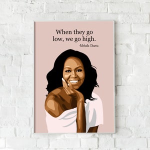 Michelle Obama Poster Women's Day Poster Inspirational Women Poster ...