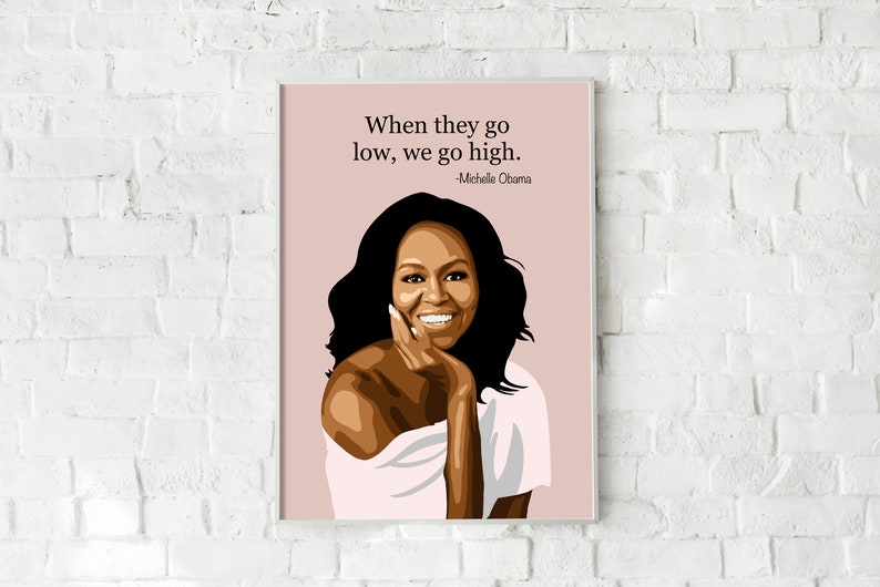 Michelle Obama Poster Women's Day Poster Inspirational Women Poster ...
