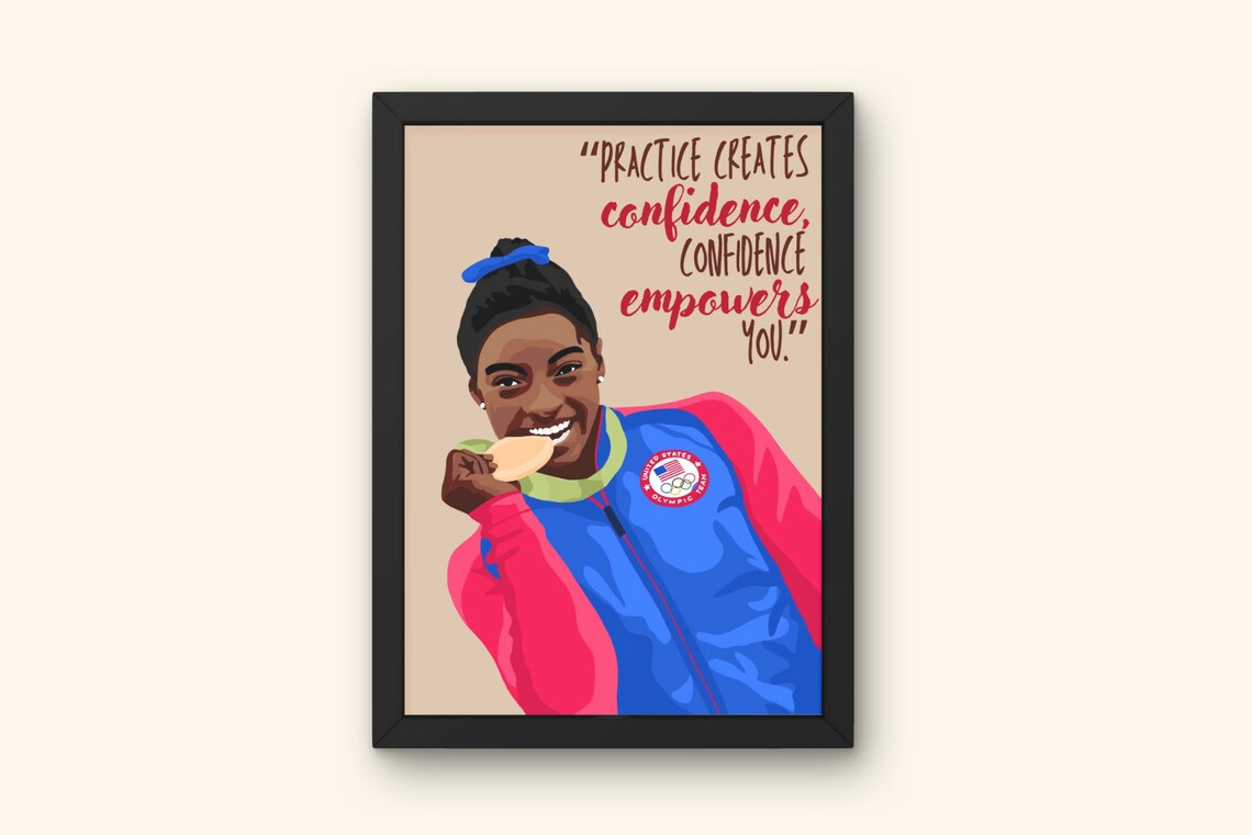 Simone Biles Poster/ Simone Biles Quote/ Sports Motivation Quote Print ...