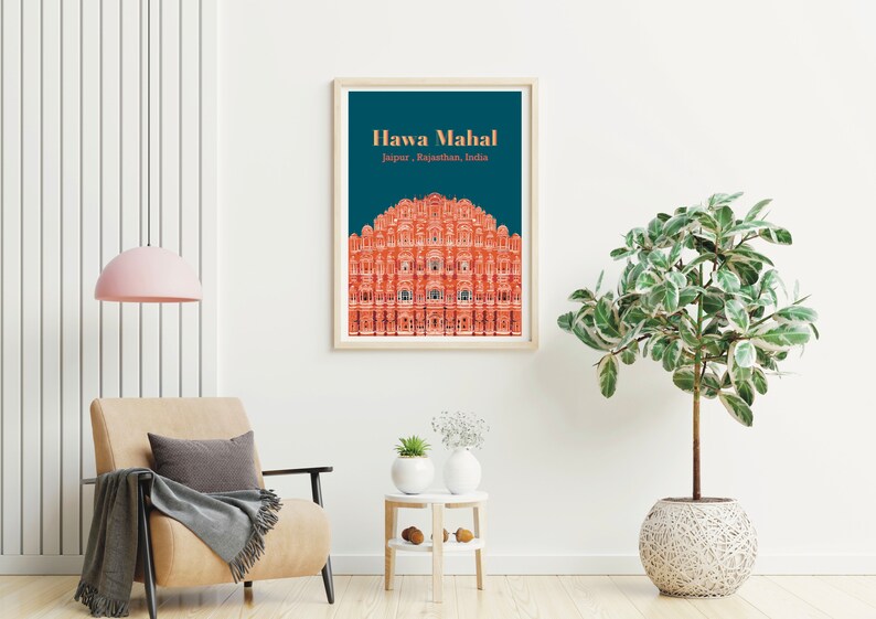 Hawa Mahal Incredible India Poster for Decorations With Antique Touch ...