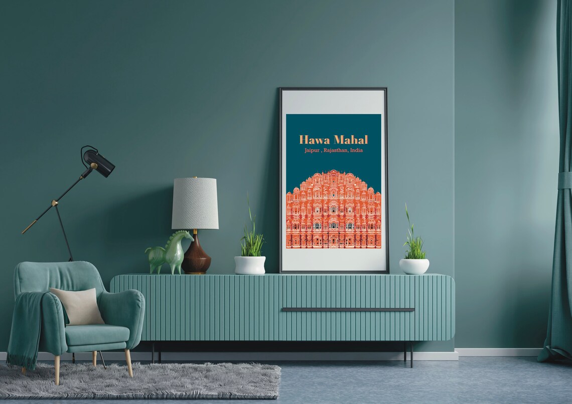 Hawa Mahal Incredible India Poster for Decorations With Antique Touch ...