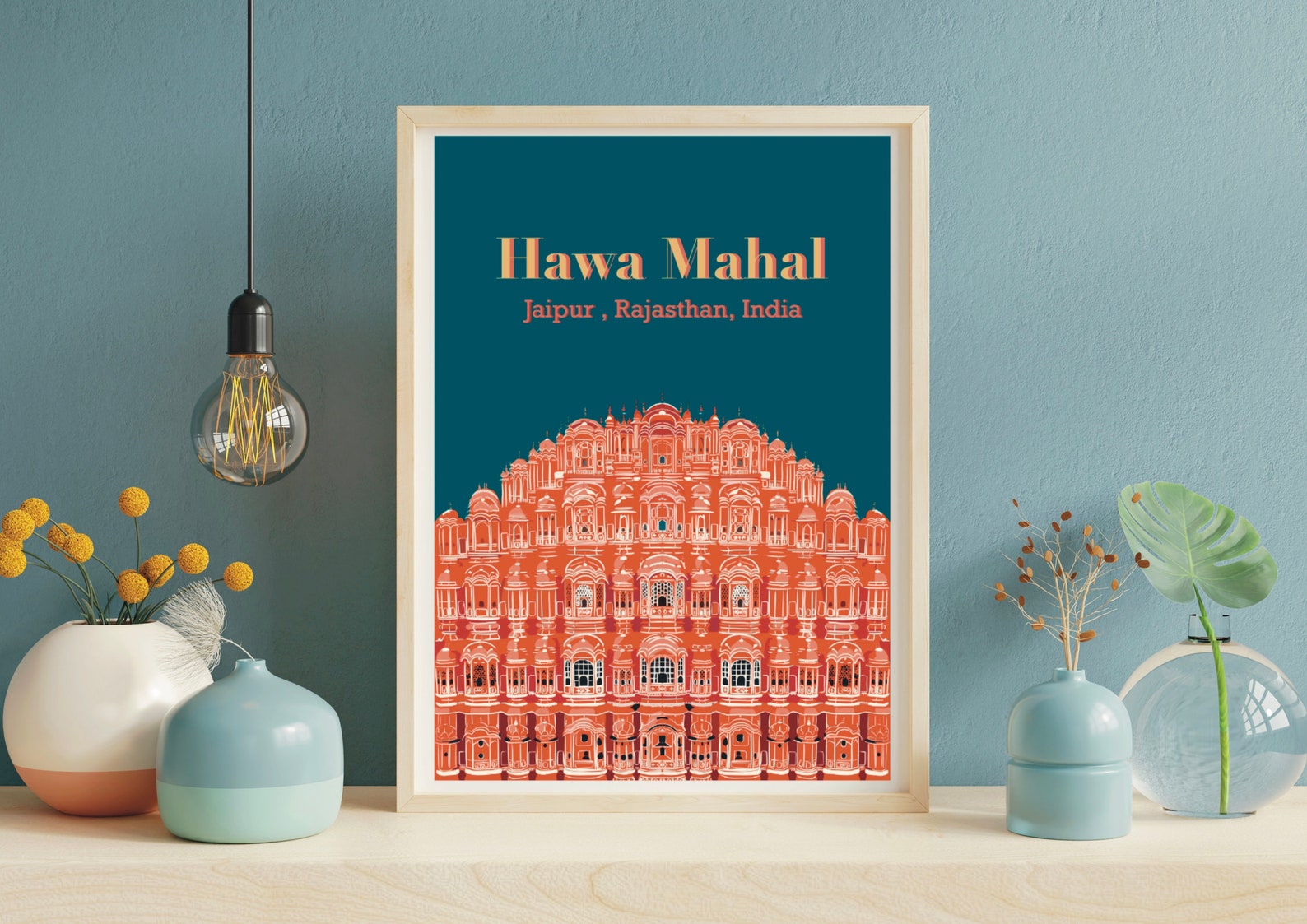 Hawa Mahal Incredible India Poster for Decorations With Antique Touch ...