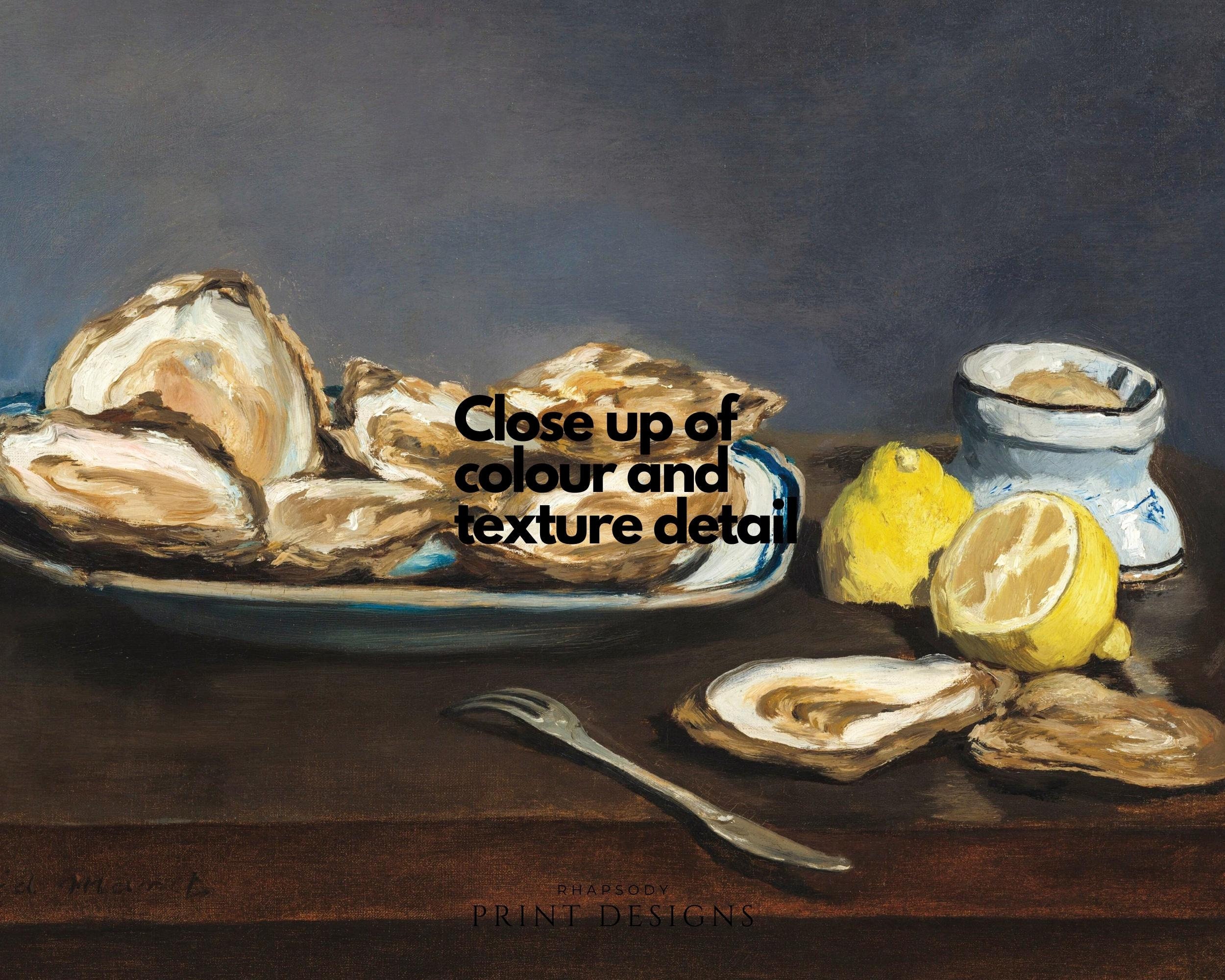 Oyster Print. Vintage Oyster Wall Art. Seafood Downloadable Kitchen ...