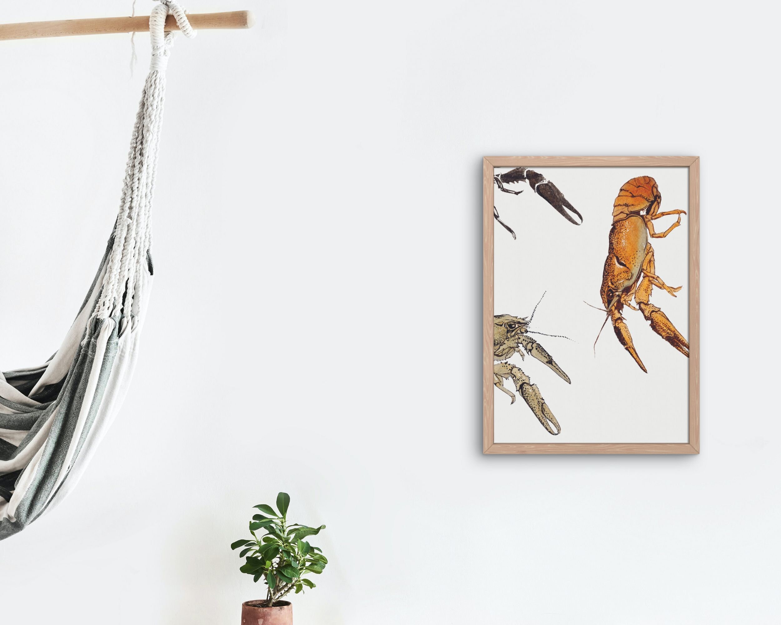 Crayfish PRINTABLE Wall Art. Unique Coastal Decor. Quirky and Fun ...