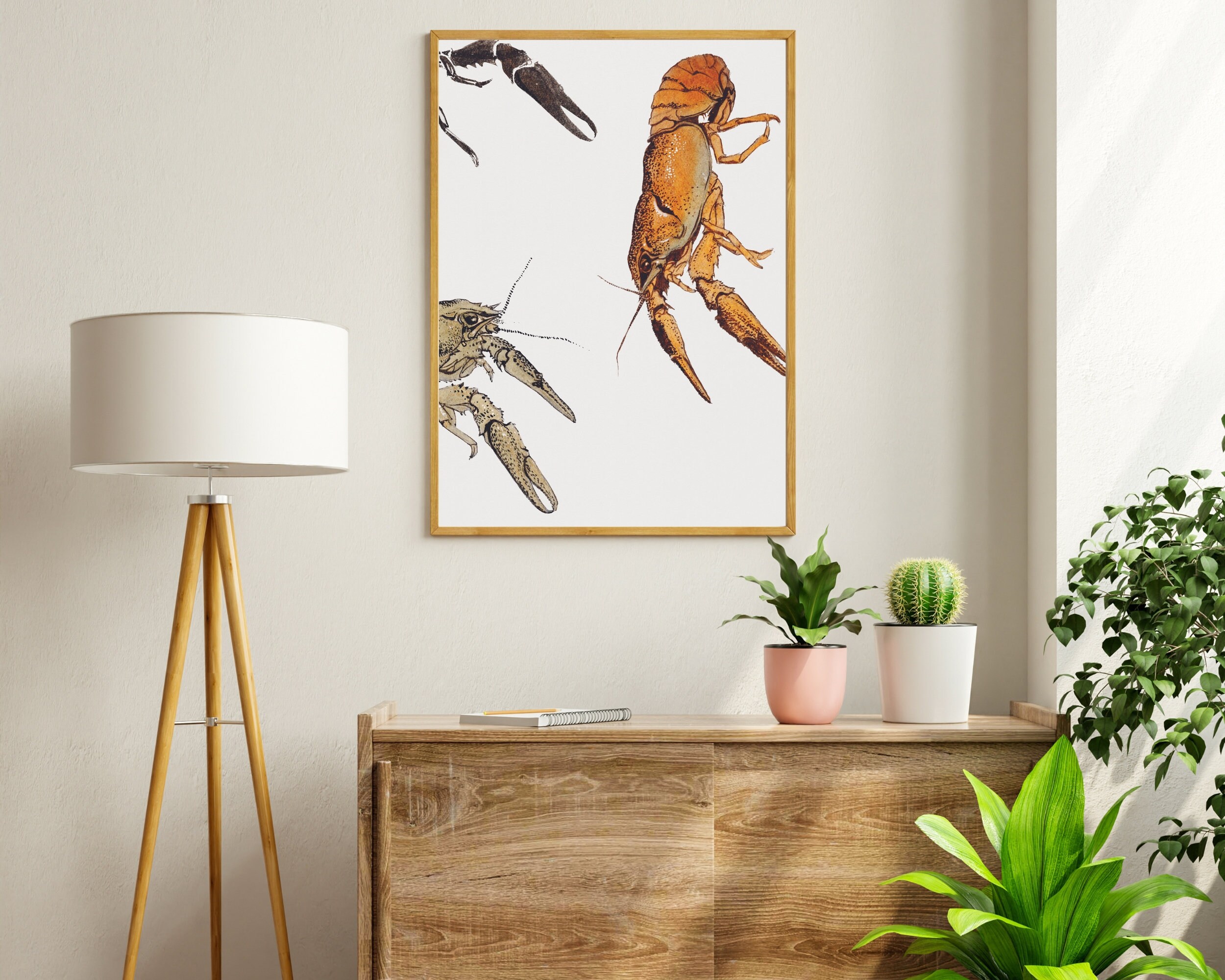 Crayfish PRINTABLE Wall Art. Unique Coastal Decor. Quirky and Fun ...