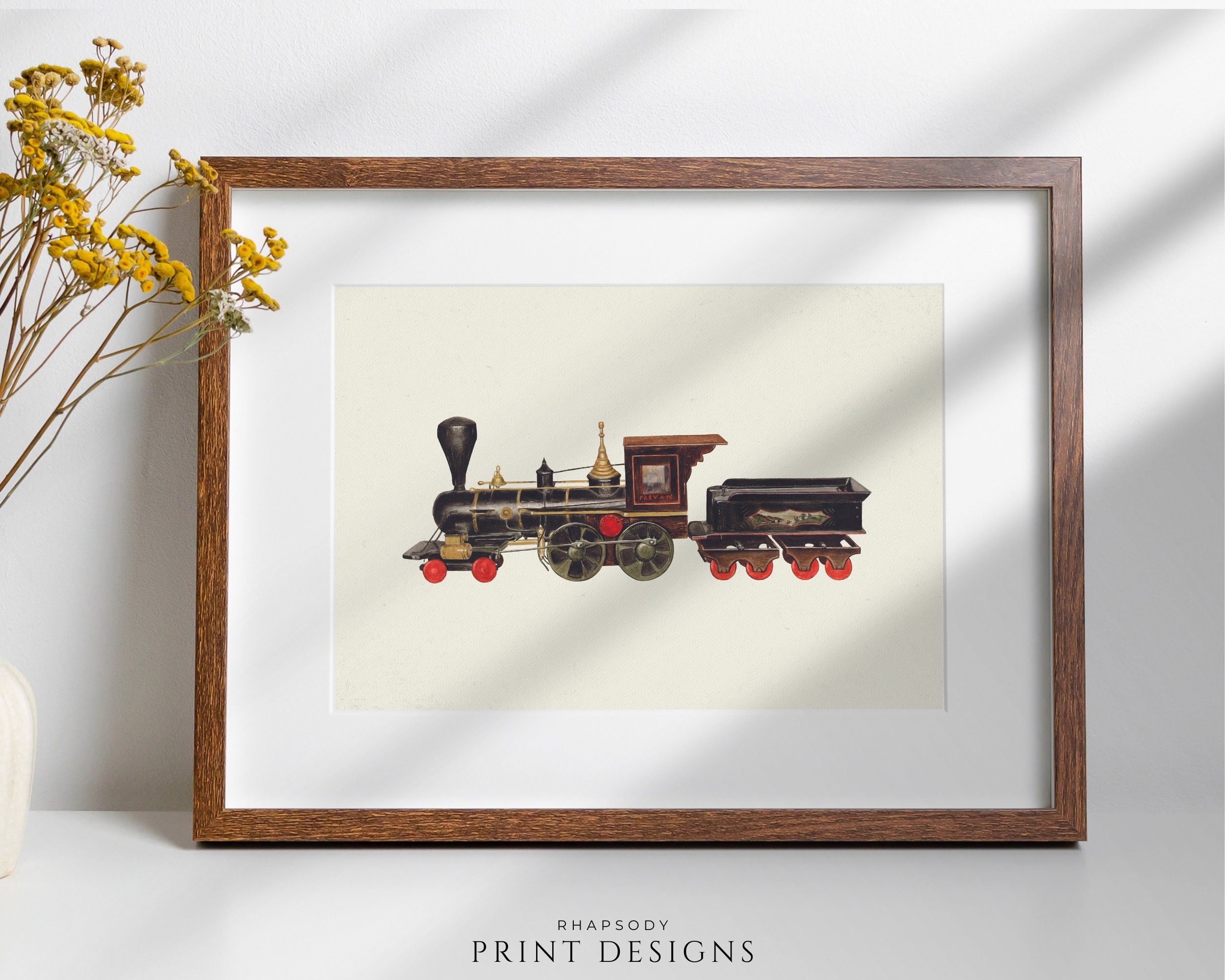 PRINTABLE Train Wall Art. Kids Room Decor. Nursery Room Toy Train Print ...