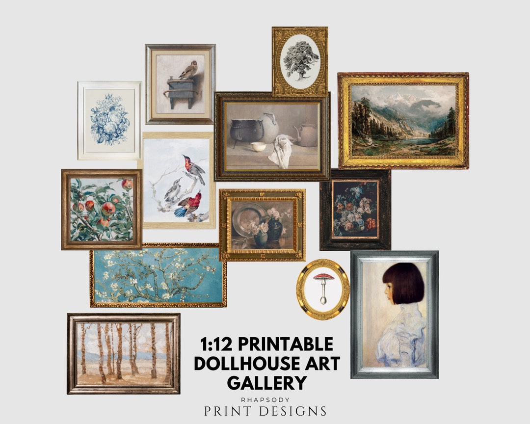 Dollhouse Printables Framed 1:12 Dollhouse Miniature PRINTABLE ...