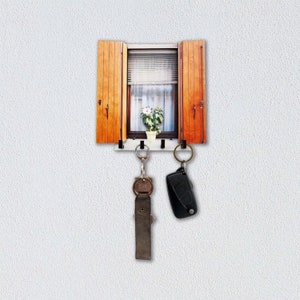 Handcrafted Window Frame Key Holder – Charming & Decorative Wall ...