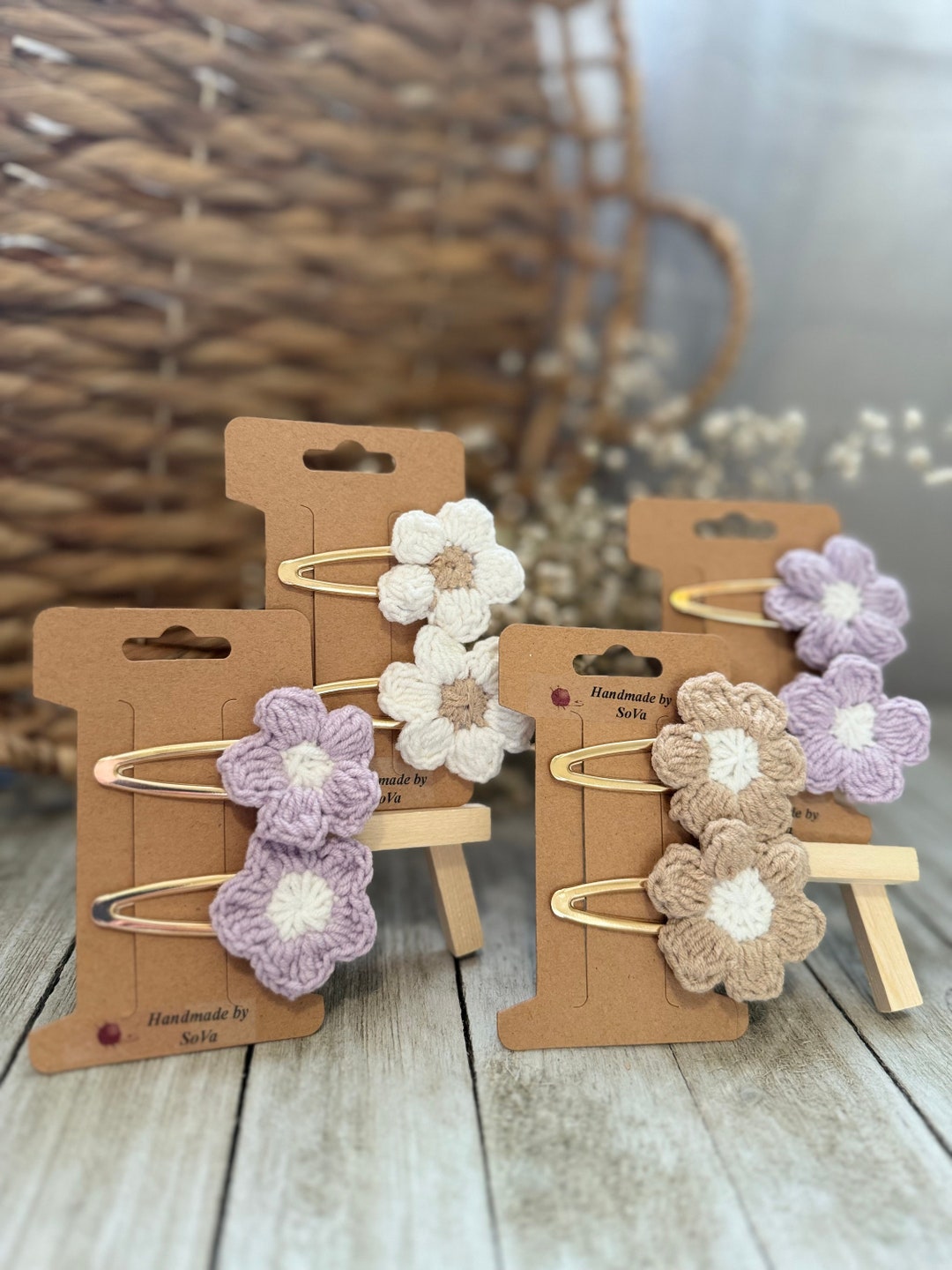 Handmade Hair Clips Flowers - Etsy