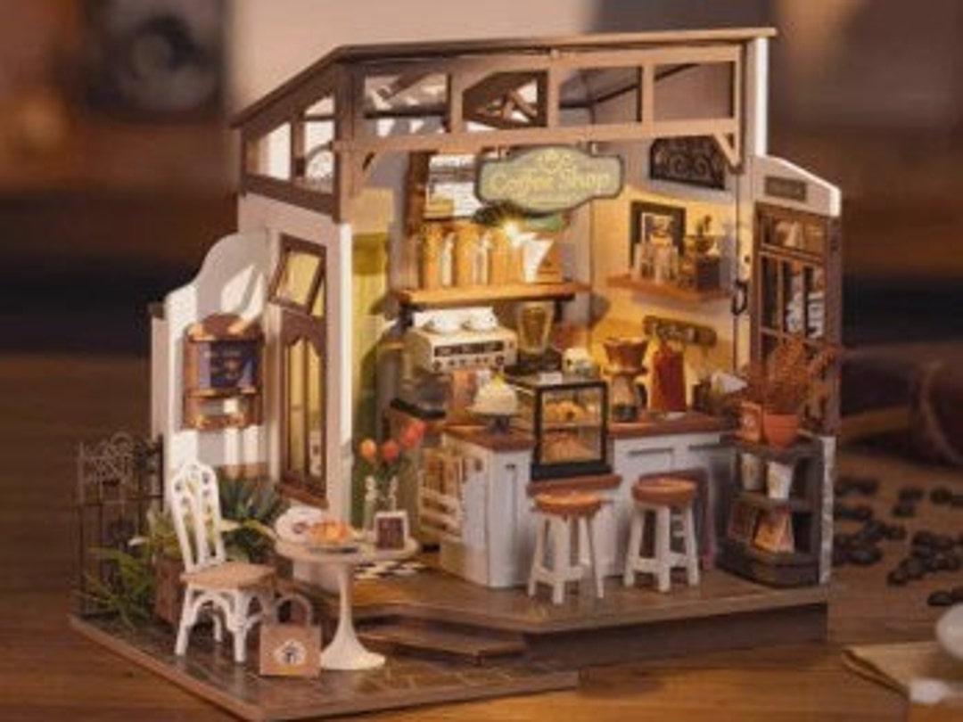 DIY Dollhouse - Miniature Coffee Shop Set - Whole Set - Etsy