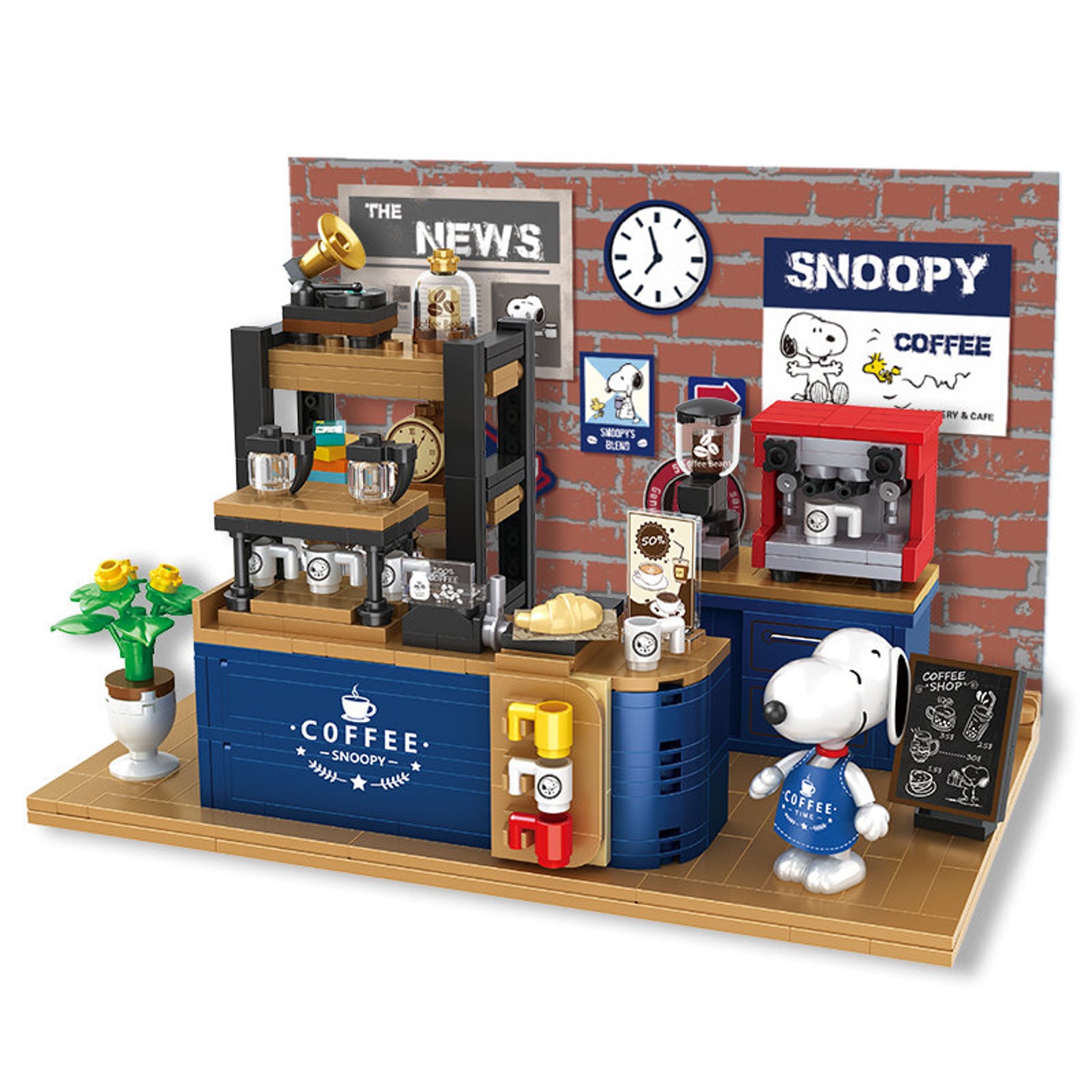 Building Blocks Miniature Snoopy Coffee Shop - Etsy