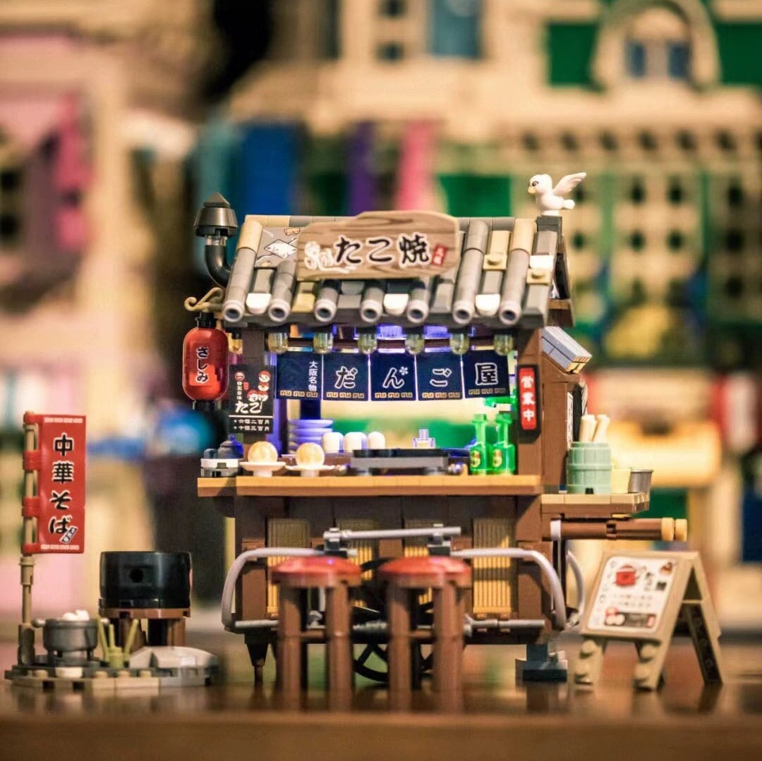 Building Blocks - Japanese Street View - Japanese Takoyaki Shop 2 - Mini Bricks - Etsy