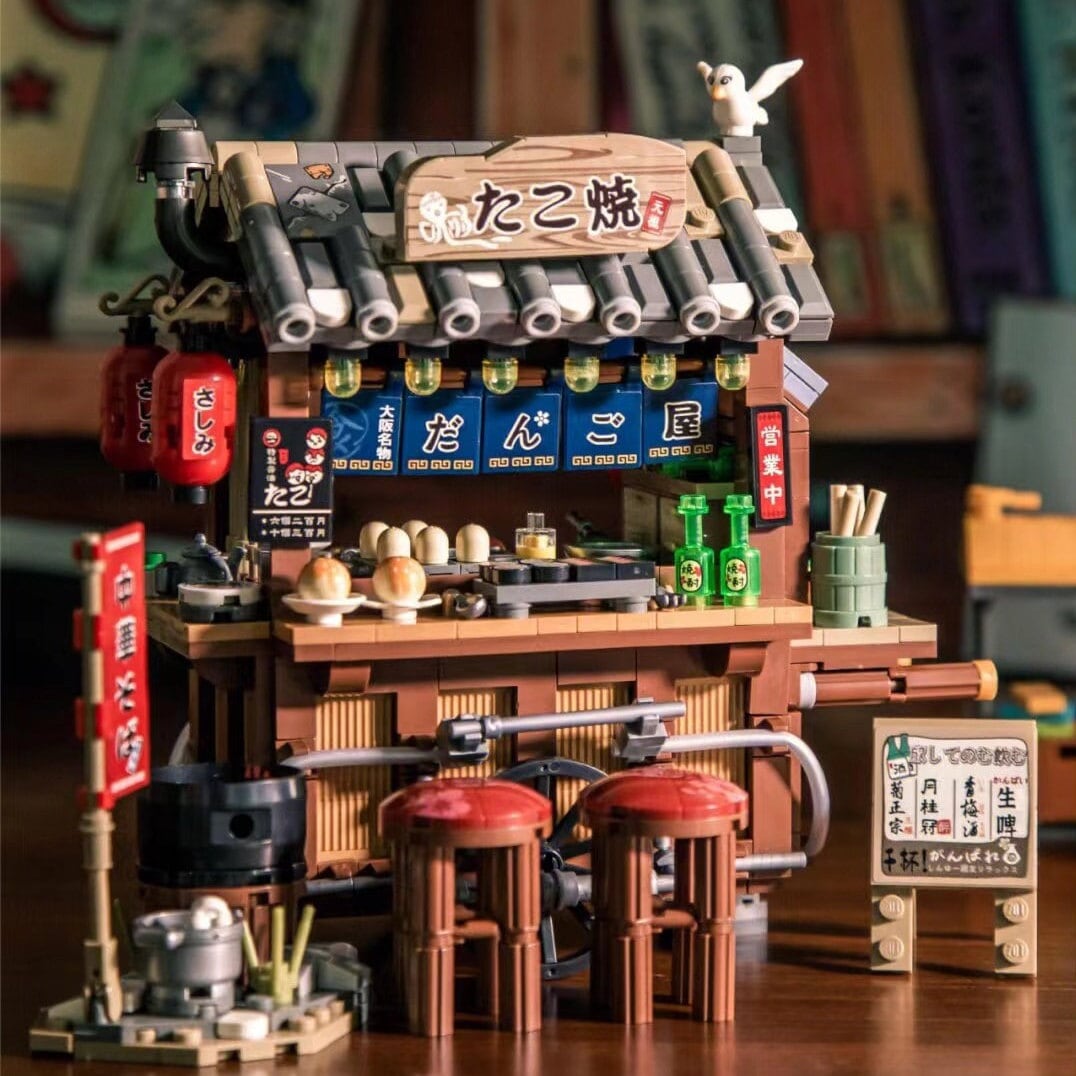 Building Blocks - Japanese Street View - Japanese Takoyaki Shop 2 - Mini Bricks - Etsy