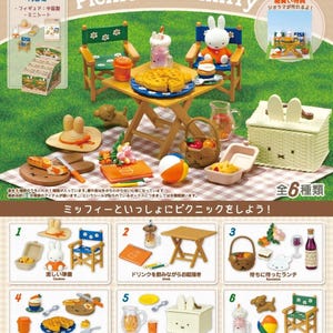 Re-ment Dollhouse - Miniature Picnic With Miffy - Complete Set - All 6 ...