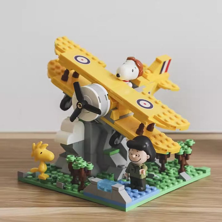 Building Blocks Mini Block Pilot Snoopy - Etsy