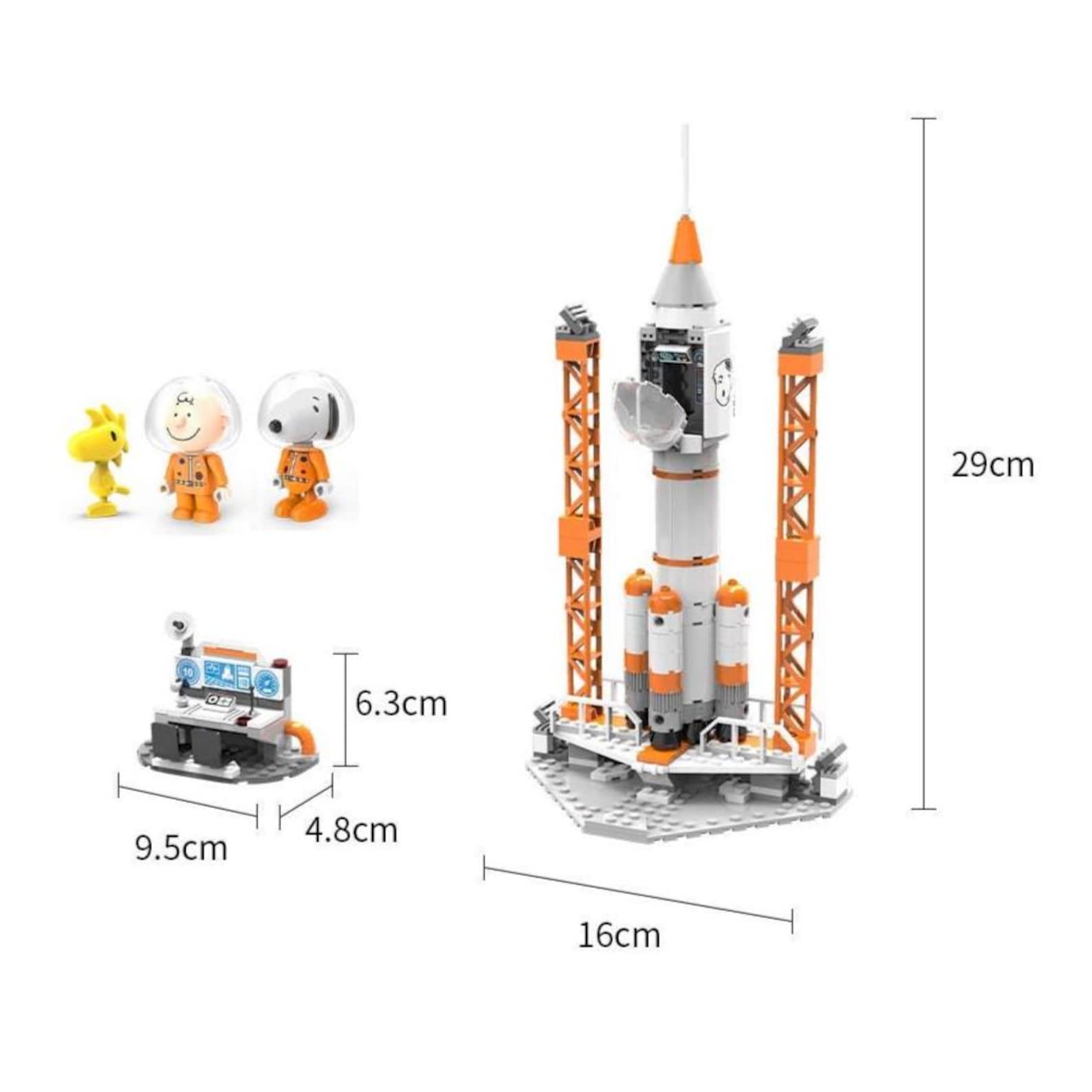 Building Blocks - Miniature Snoopy Space Series - Rocket Launch - Etsy