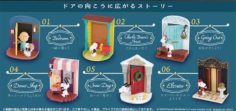 Re-ment Dollhouse - Miniature Display - Snoopy's Door Story - Box 1 to ...