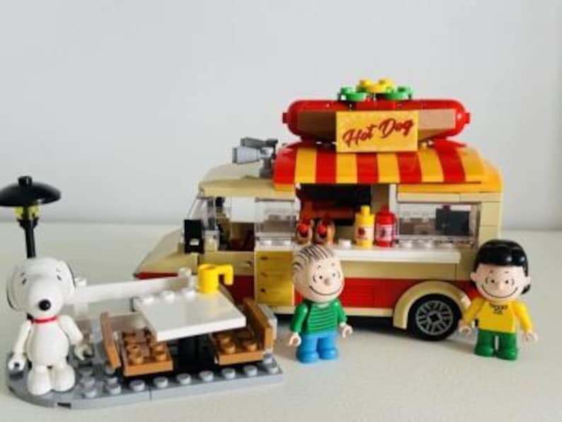 Building Blocks - Miniature Snoopy Hot Dog Van - Etsy
