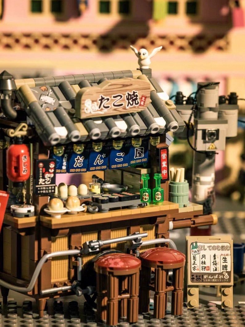Building Blocks - Japanese Street View - Japanese Takoyaki Shop 2 - Mini Bricks - Etsy