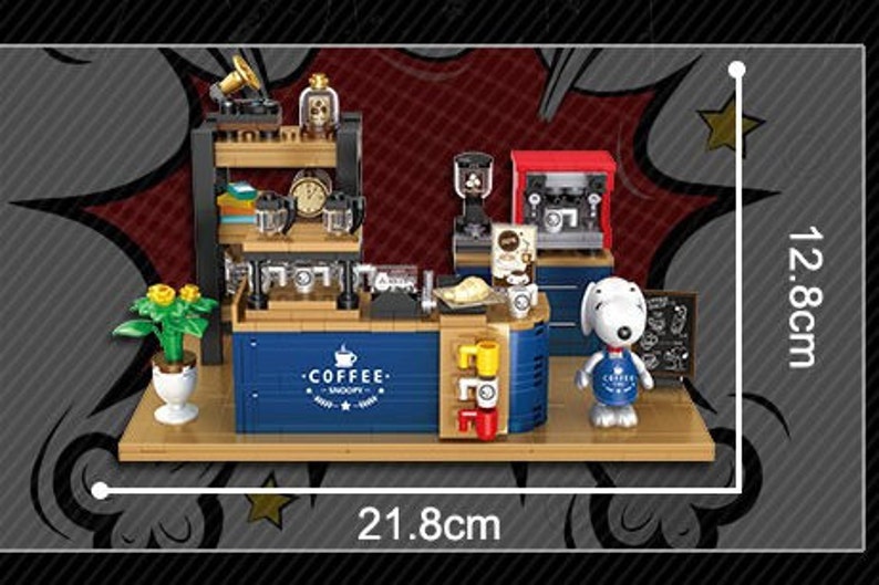 Building Blocks Miniature Snoopy Coffee Shop - Etsy