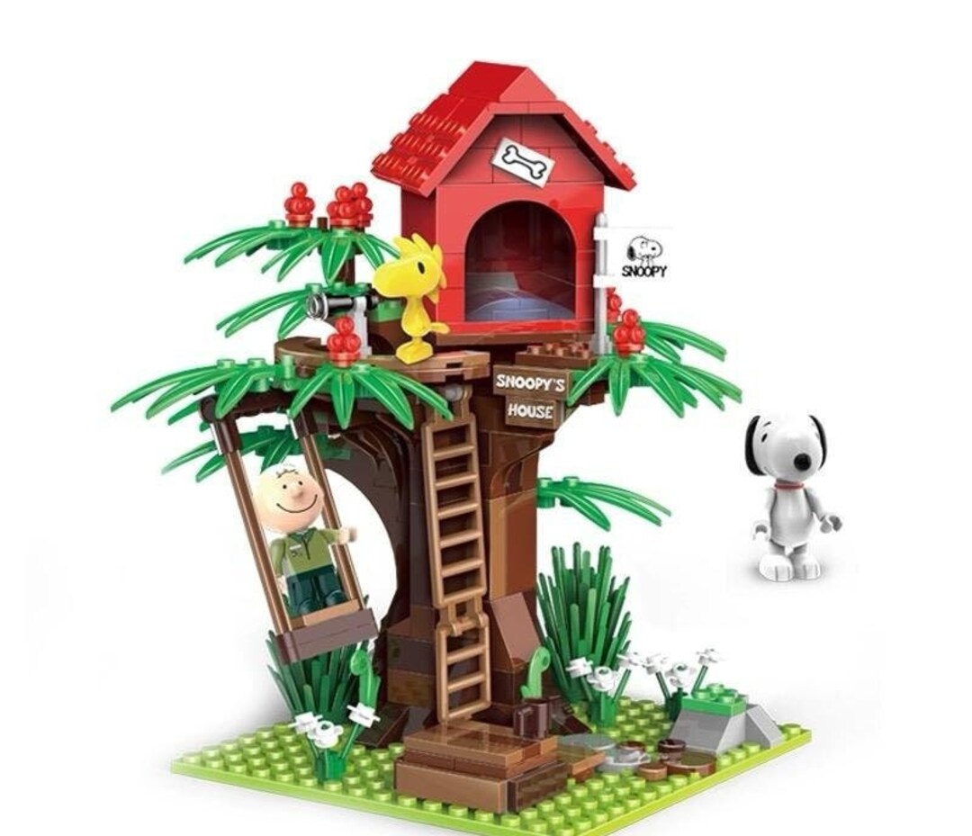 Building Blocks - Miniature Snoopy Tree House - Etsy