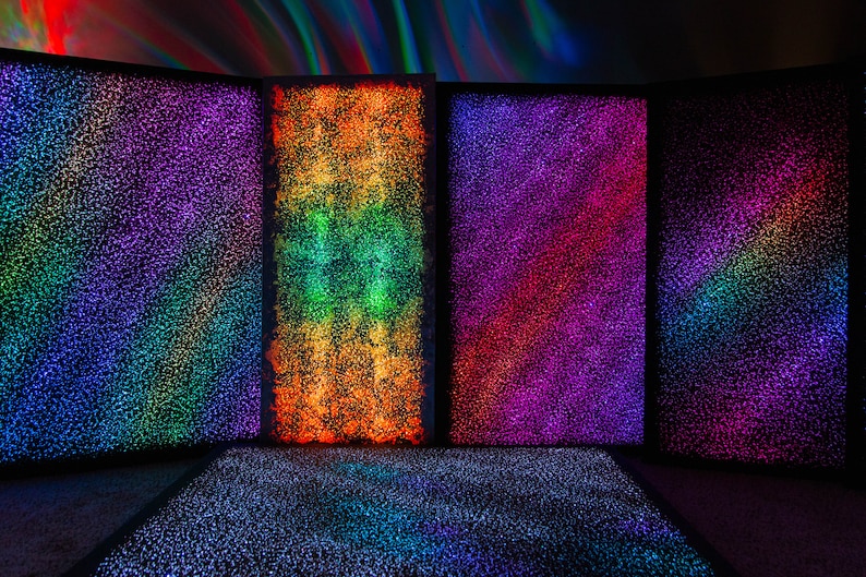 Astrallight Canvas: Handmade RGB Starry Night Wall Art - Etsy