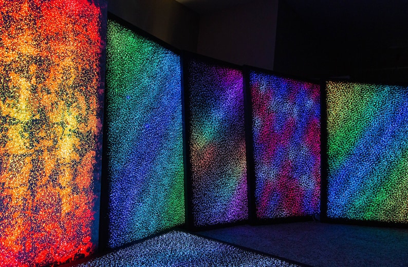 Astrallight Canvas: Handmade RGB Starry Night Wall Art - Etsy