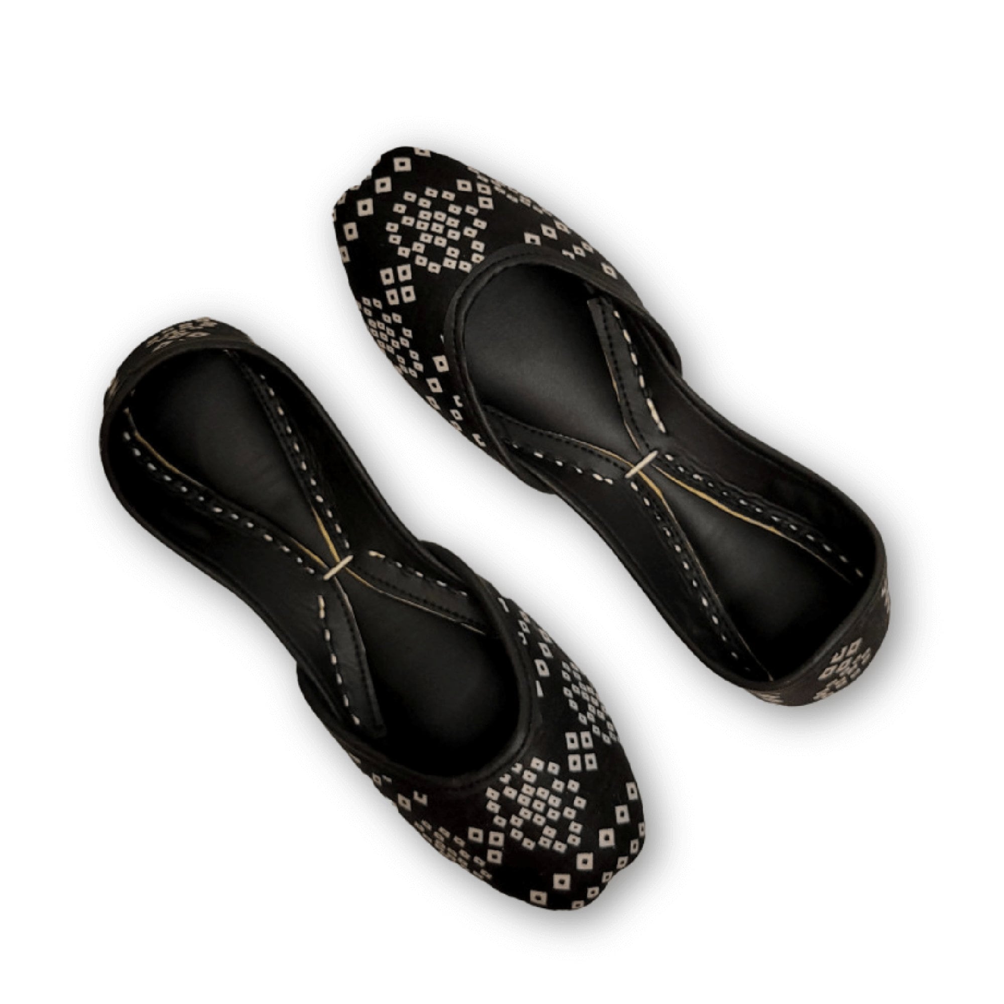 Soft Black Handmade Traditional Chunri Indian Pakistani Khussa Jutti ...