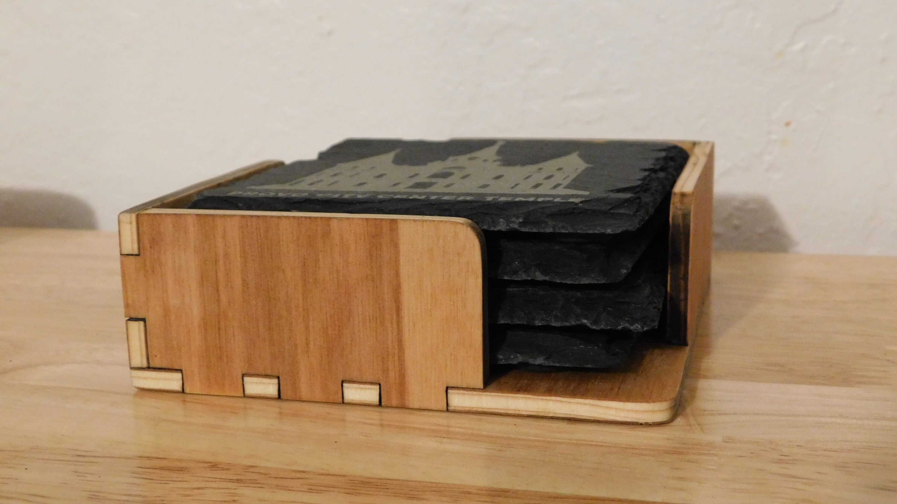 Laser Engraved Slate Coaster Sets With Holder - Etsy