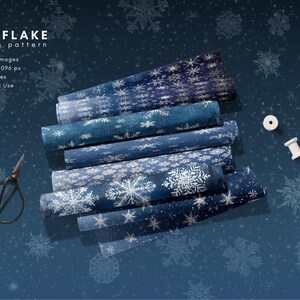 20 PNG Snowflake Bundles Pattern Winter Snowfall Backgrounds | Frosty ...
