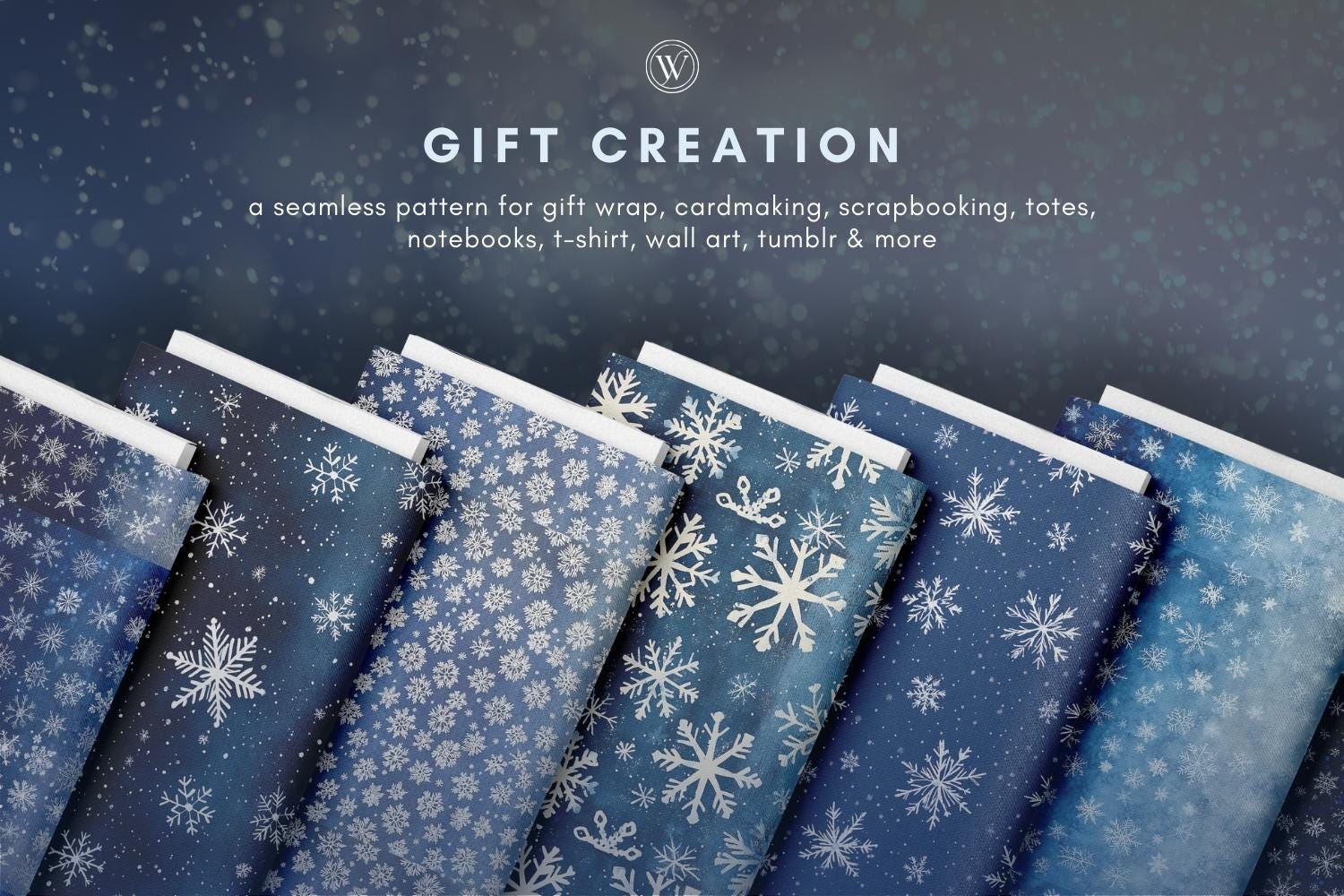 20 PNG Snowflake Bundles Pattern Winter Snowfall Backgrounds | Frosty ...