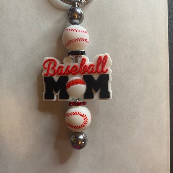 Baseball Mom Keychain - Etsy