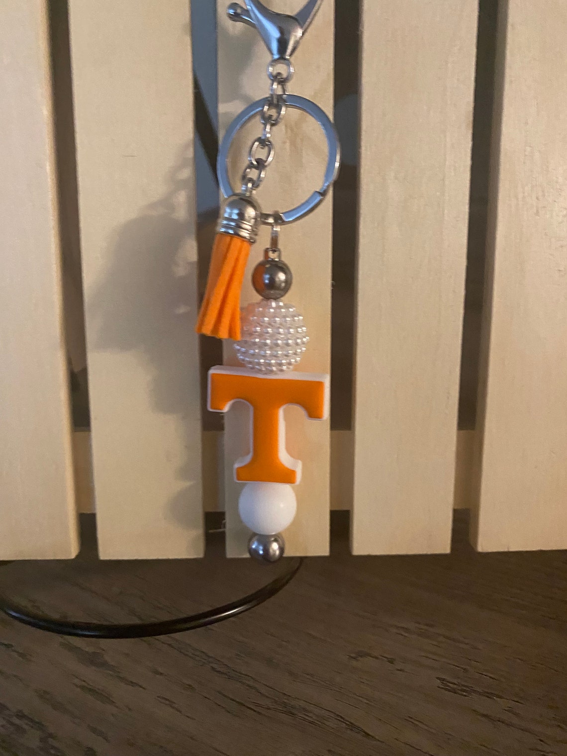 Letter T Straight Keychain - Etsy