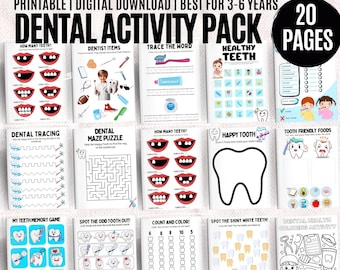 Dental Health Game Printable PDF, Preschool Toddler Tooth Activity ...
