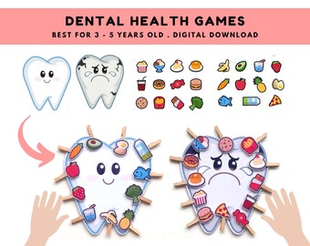 Healthy and Unhealthy Food Dental Activity Cut and Paste for - Etsy