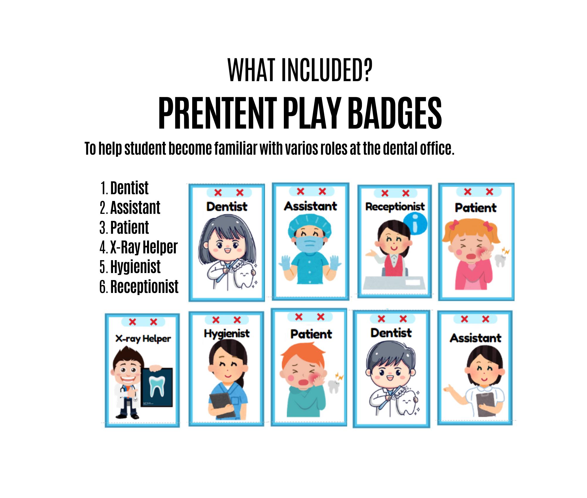 Dental Office Dramatic Play, Dental Health Game Printable PDF ...