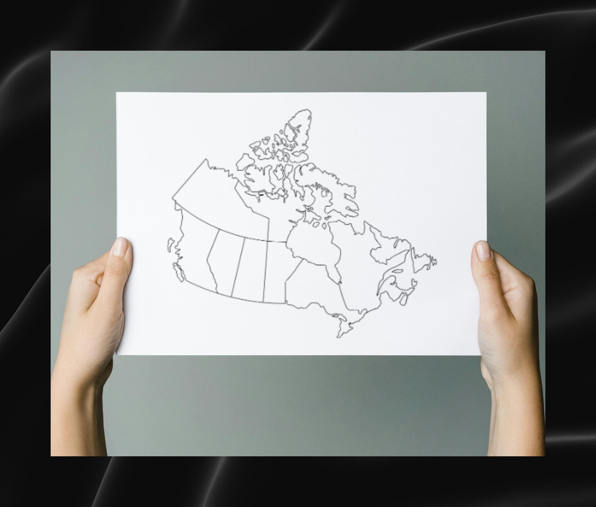 Mapa De Canadá En Blanco Para Imprimir En Formato Pdf