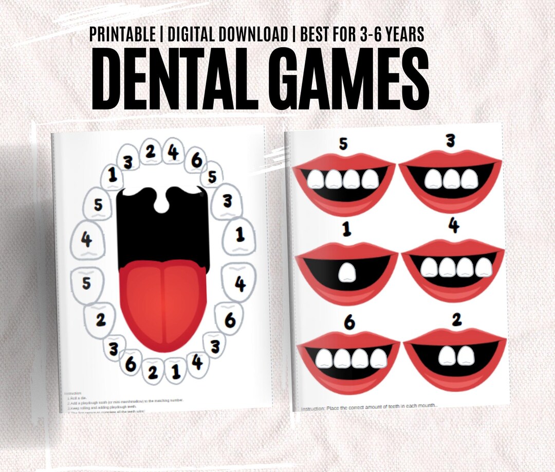 Dental Health Game Printable PDF, Preschool Toddler Tooth Activity ...
