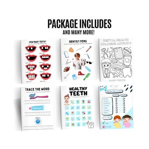 Dental Health Activity Printable PDF, Preschool Toddler Tooth Activity ...