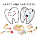 Dental Health Game: Happy Sad Tooth Sorting Activity (digital Download ...