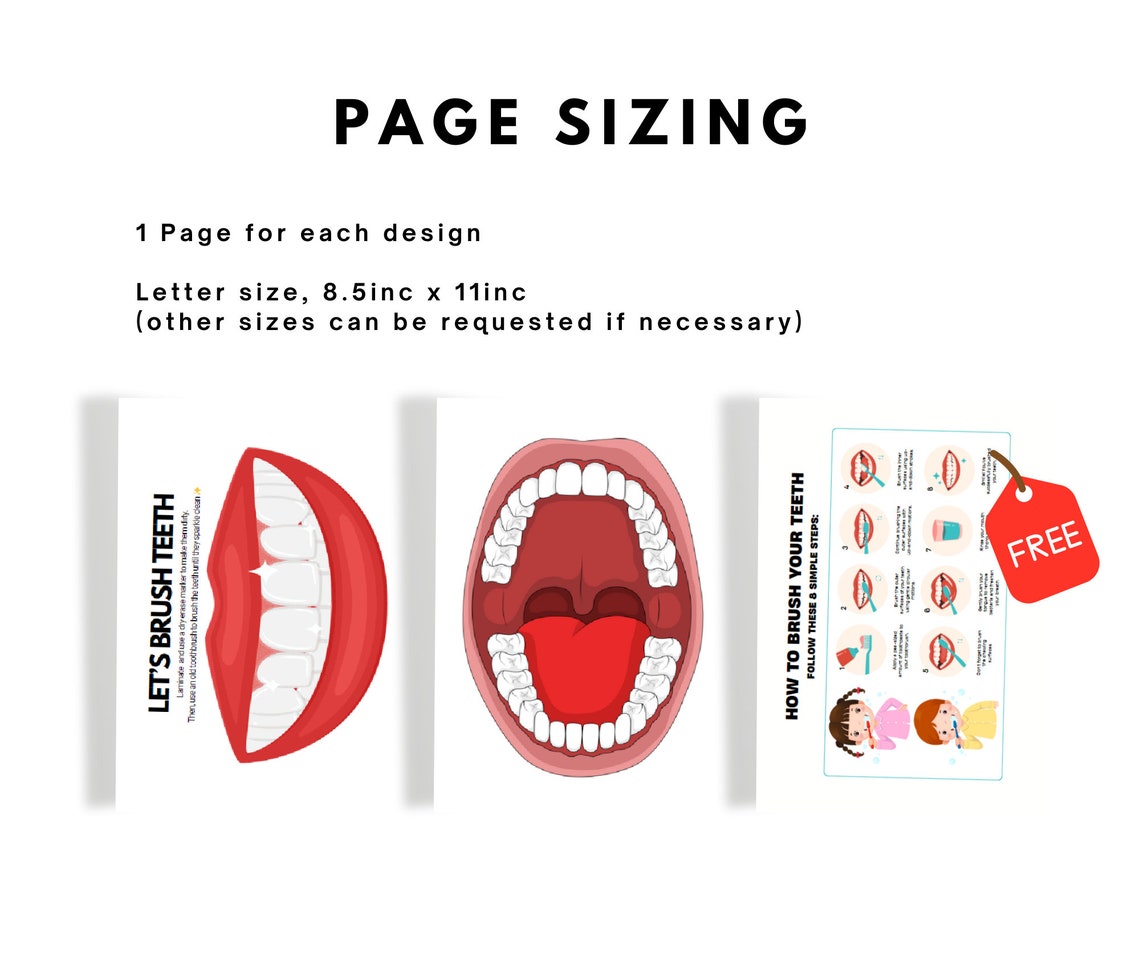 Dental Health Game Printable: Kids Teeth Brushing Practice (digital ...