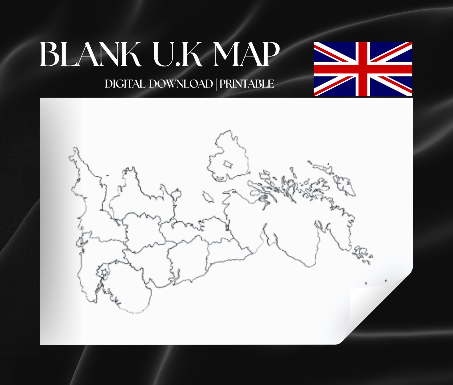 Printable Blank UK Map | Educational UK Map for Kids | United Kingdom ...