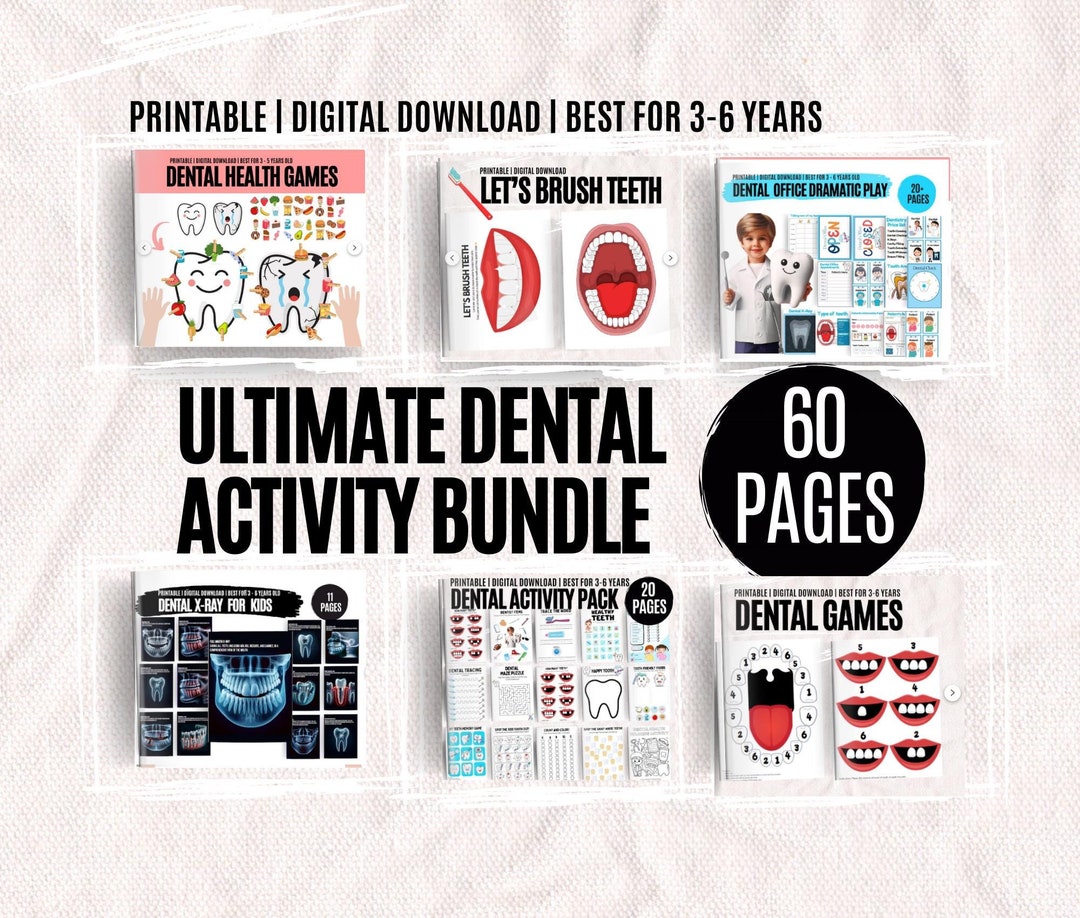 Ultimate Dental Activity Bundle, Dental Health Game Printable PDF ...