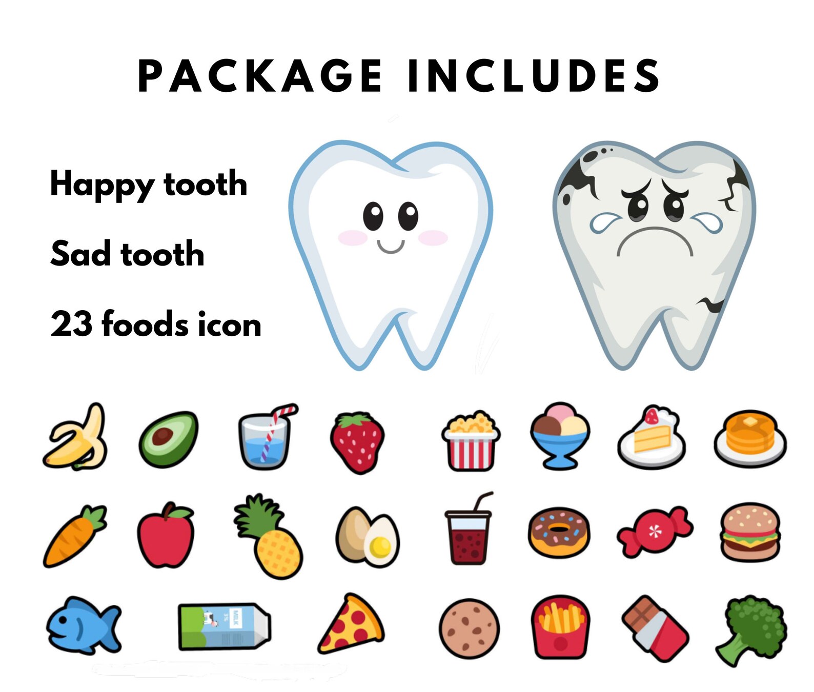 Dental Health Game Printable PDF Preschool Toddler Tooth - Etsy