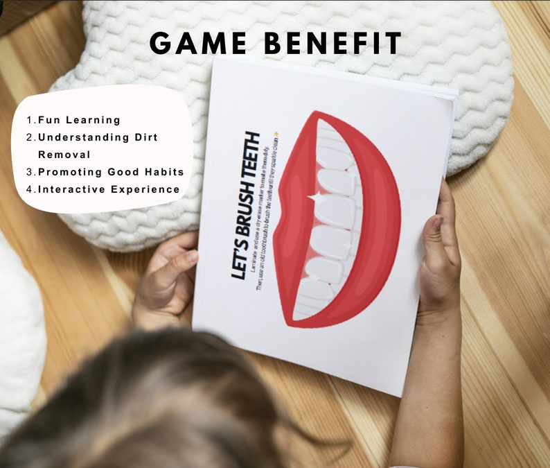 Dental Health Game Printable: Kids Teeth Brushing Practice (digital ...