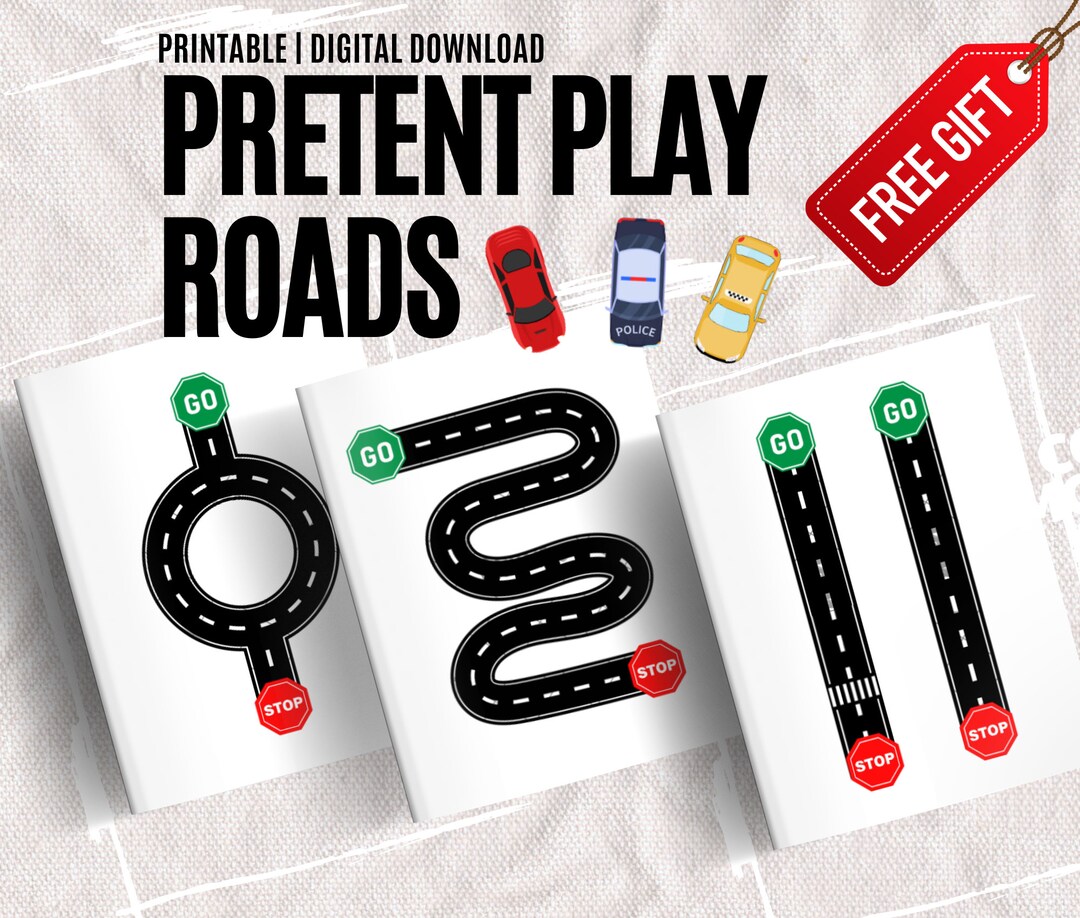 Fine Motor Activities With Toy Cars. Printable Road for Kids Activity ...