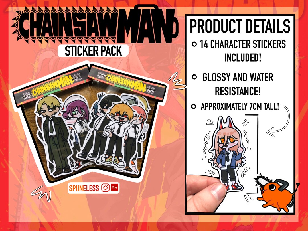 Chainsaw Man Sticker Pack ! - Etsy