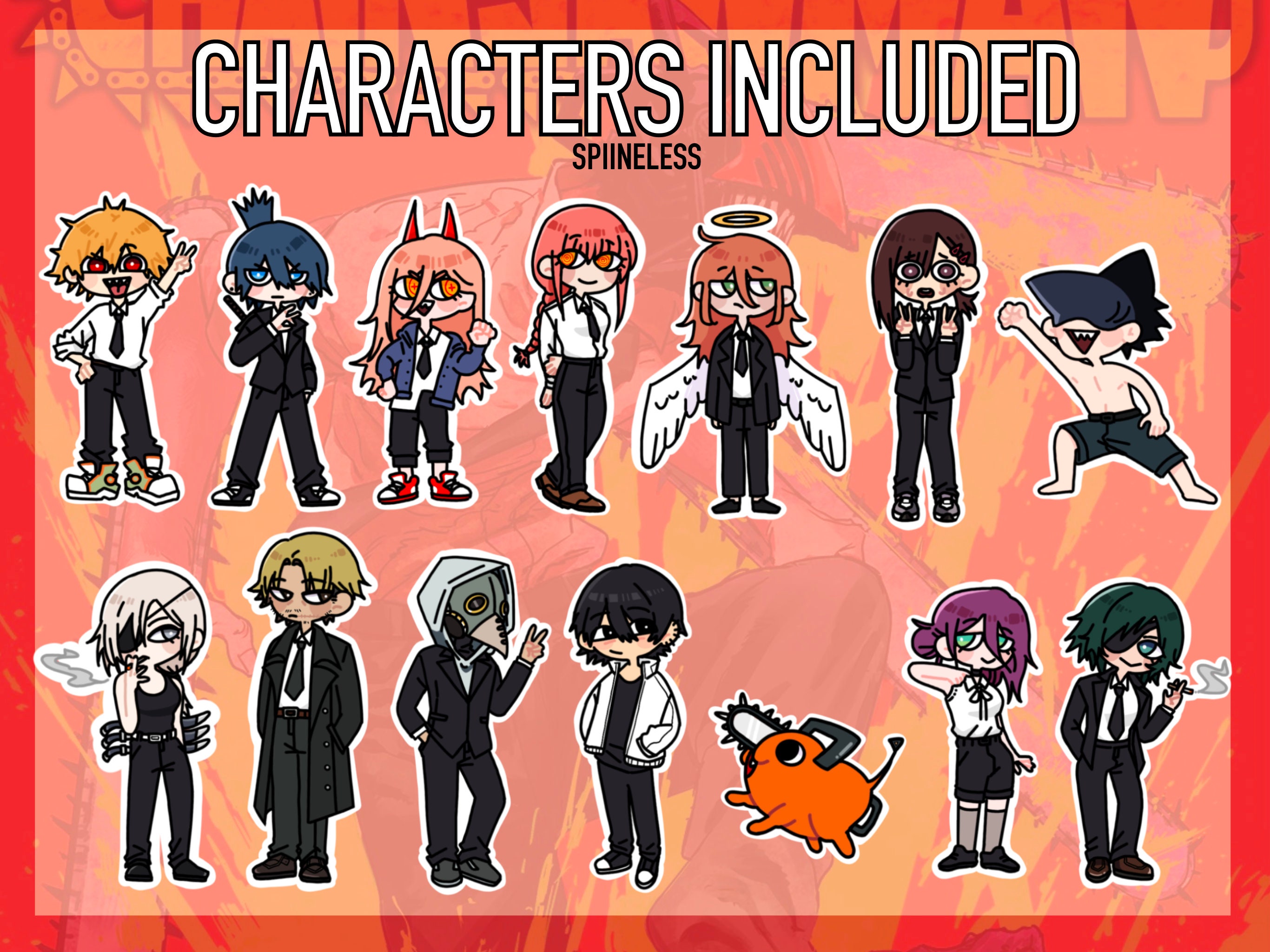 Chainsaw Man Sticker Pack - Etsy