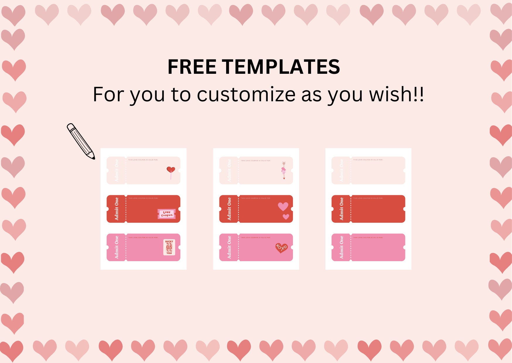 30 Printable Love Coupons for Valentine's Day, Gift for Him/her ...